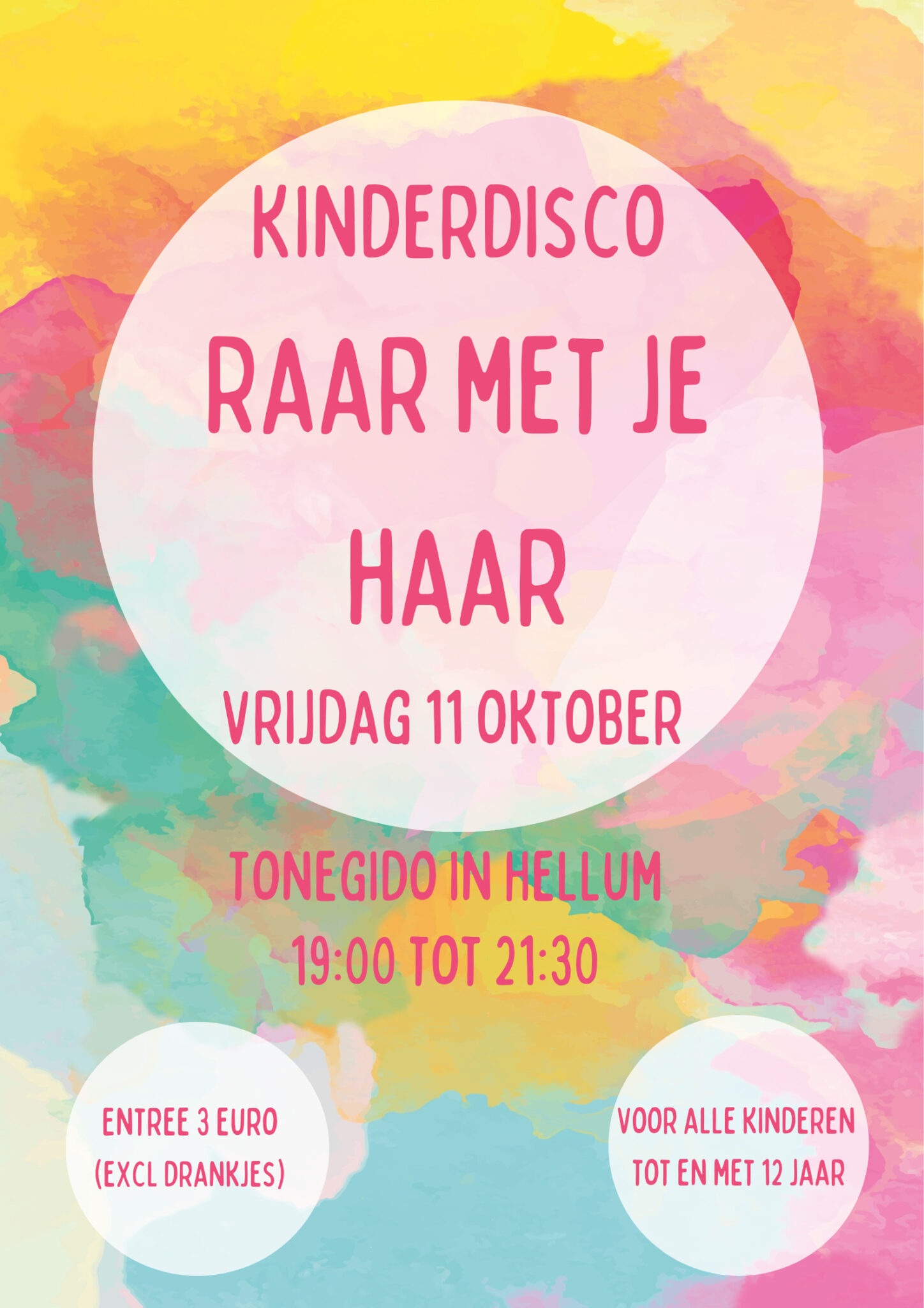 Kinderdisco: Raar met je haar – Vereniging Dorpsbelangen Hellum